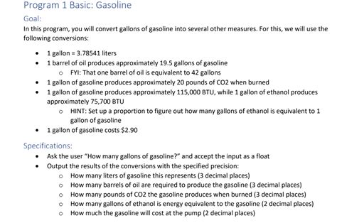 solved program 1 ﻿basic gasolinegoal in this program you