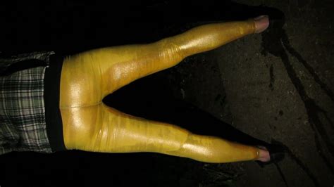 Girl Pee Herself In Yellow Leggings