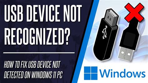 How To Fix Usb Device Not Recognized Or Detected On Pc Windows 11 Youtube