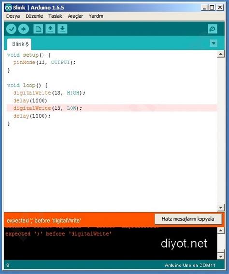 Arduino yazılım yükleme diyot net nedir