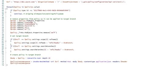 Chamindas Devops Journey With Msft Copy Azure Git Repo Branch Policies From One Branch To Another