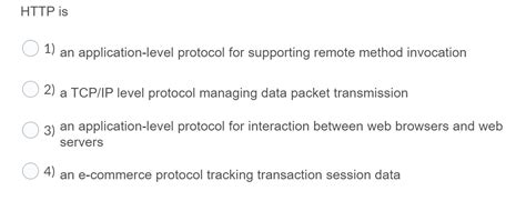 Solved Is 1 An Application Level Protocol For