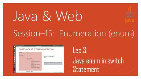 Enumeration Enum In Java 3 Java Enum In Switch Statement Youtube