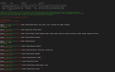 GitHub Jubaer Binary TROJAN Port Scanner This Scanner Tries To Detect Open Ports For Commonly