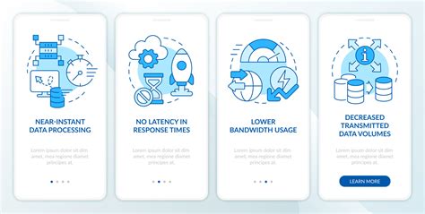 Cloud And Edge Tech Innovations Blue Onboarding Mobile App Screen