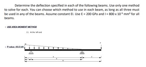 Solved Determine The Deflection Specified In Each Of The Chegg Com