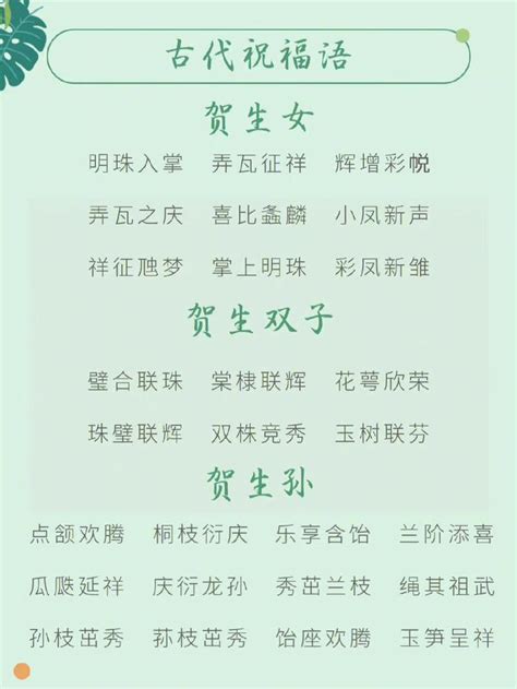 古代祝福语合集