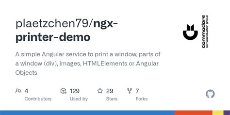 Github Plaetzchen79ngx Printer Demo A Simple Angular Service To Print A Window Parts Of A