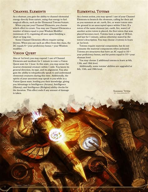 The Shaman Class V2 0 R Dndhomebrew
