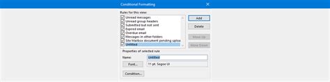 QuickTip Outlook Conditional Formatting