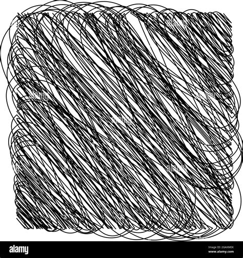 Square Rectangle Scribbling Sketchy Sketch Doodle Lines Element Random Wavy Billowy Waving