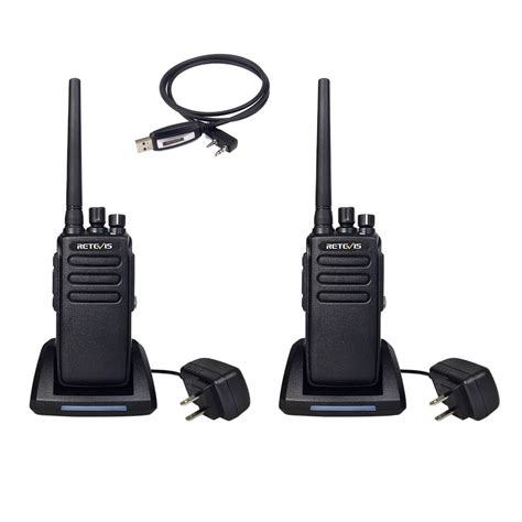 RT UHF Waterproof DMR Radio Packs With Programming Cable