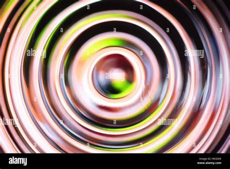 Yellow Black Abstract Background With Defocused Concentric Circles