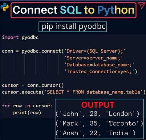 Doyin Afolabi On Linkedin Sql Works Well With Python