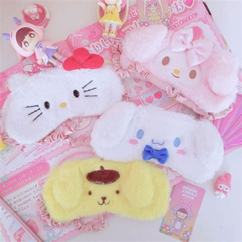 {hot} Sanrio การ์ตูนผ้าไหมตาหน้ากากหลากหลาย Melody ของฉัน Cinnamoroll