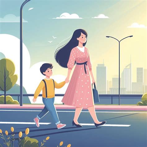 Бесплатный вектор Ручной рисунок Счастливого Дня Матери Фон Премиум векторы