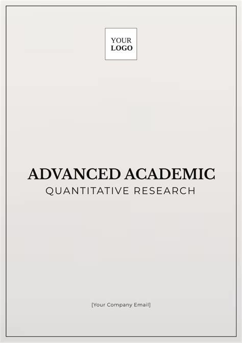 Free Advanced Academic Quantitative Research Template To Edit Online