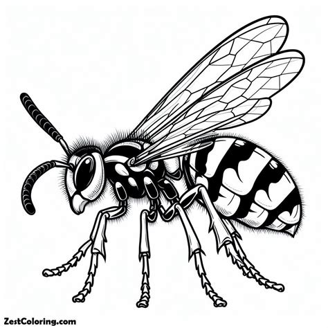 Wasp Avispas Wespe Vespa Ausmalbild Kolorowanki Osa Supercoloring
