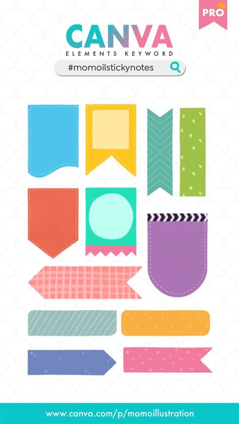 Hand Drawn Sticky Notes Canva Elements Canvas Learning Graphic