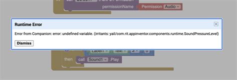 Sound Pressure Level Detector Extension Runtime Error On Ios