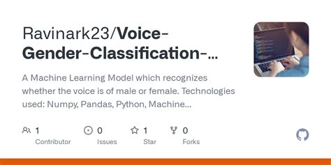 Github Ravinark23voice Gender Classification Using Machine Learning A Machine Learning Model