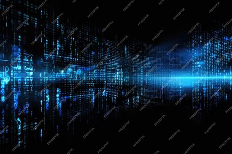 Binary Code On A Dark Background 3d Rendering Computer Digital Image