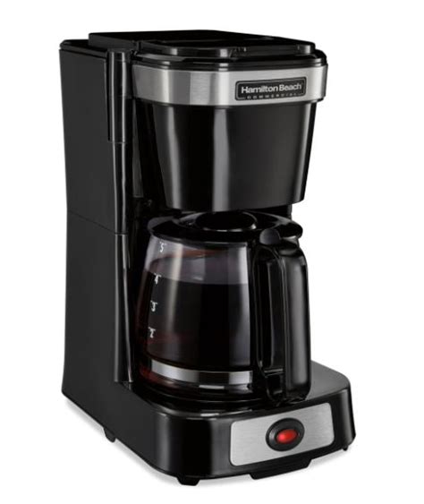 Hamilton Beach 4 Cup Coffee Maker W Auto Shut Off Blk W Glass Cara