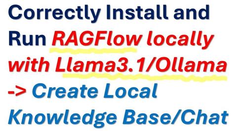 aleksandar haber on linkedin correctly install and run ragflow locally with llama ollama and
