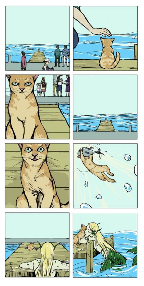 Meeting Your Maker Mermaid Art Mythical Creatures Art Cute Drawings