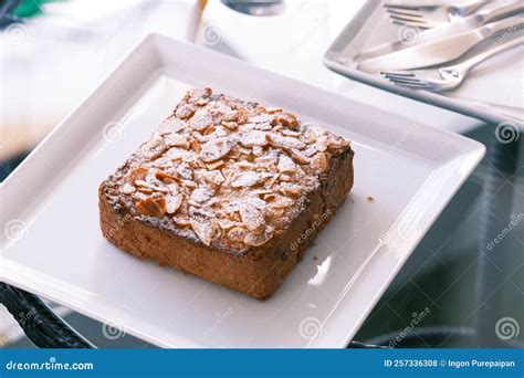 Selective Focus Bostock With The Addition Of Almond Cream Frangipane