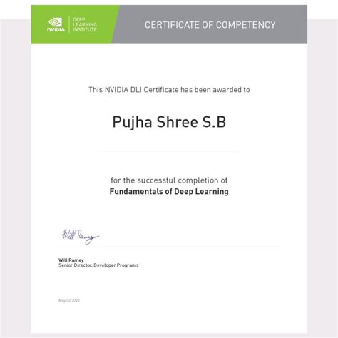 Pujha Shree Balaji On Linkedin Deeplearning Learningbydoing Nvidia