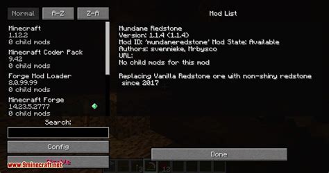 Mundane Redstone Ore Mod 1minecraft