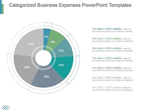 Categorized Business Expenses Powerpoint Templates