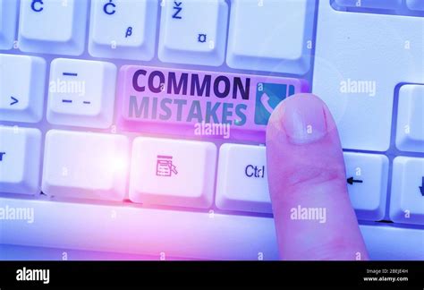 Conceptual Hand Writing Showing Common Mistakes Concept Meaning Actions That Are Often Used