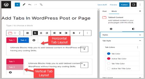 how to add tabs in wordpress posts and pages in 3 easy steps