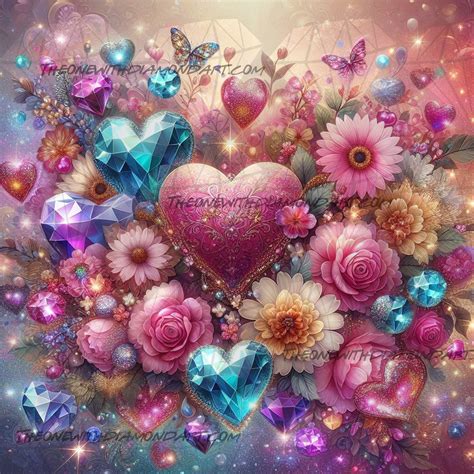 Diamond Flower Bouquet ©artifey The One With The Diamond Art