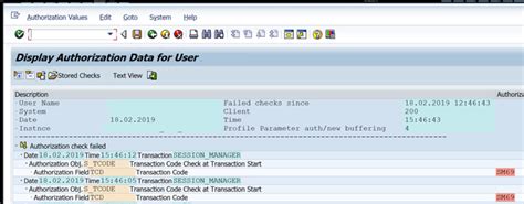 Check SAP Transaction Authorisation Data Using SU