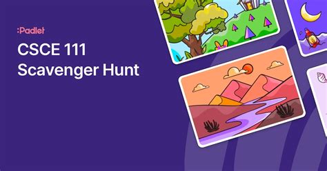 Csce 111 Scavenger Hunt