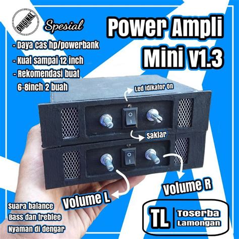 Jual Power Ampli Amplifier Mini 5volt Box V13 Cocok Buat Sound