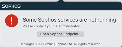 Mac Sophos Fix For Some Services Are Not Running Its Help Desk