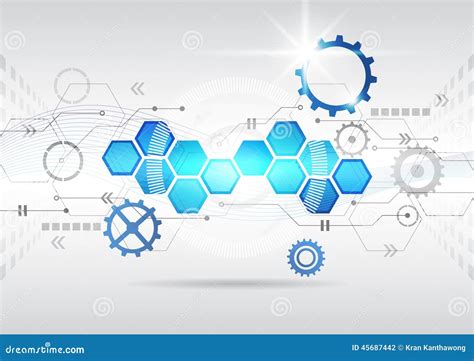 Abstract Futuristic Circuit High Computer Technology Business Background Stock Vector