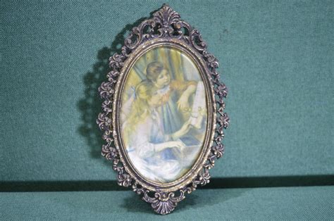 Купить Картина на шелке Дети игра на пианино Шелк металлическая рамка в интернет аукционе