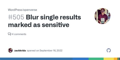 blur single results marked as sensitive · issue 505 · wordpress