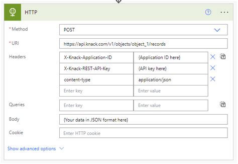 to load data from external data base to knack using power app ask