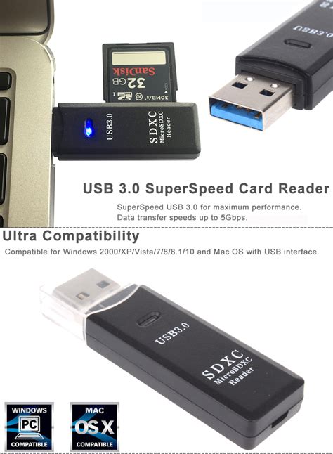 2 In 1 USB 3 0 High Speed Micro SD SDXC TF T Flash Memory Card Reader Adapter EBay
