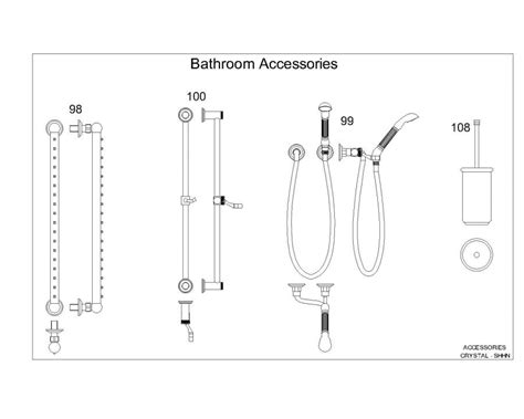 Bathroom Accessories 005 Thousands Of Free Autocad Drawings