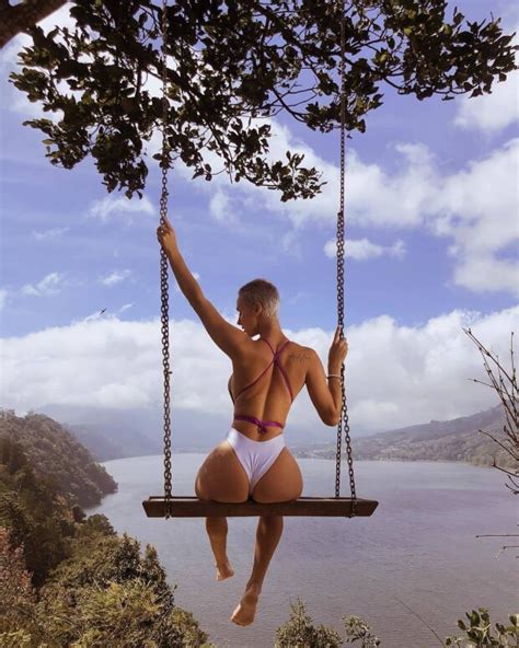 Thick Model On A Swing Procrastibator