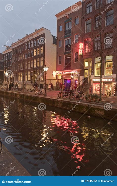Cafe Remember Red Light District Amsterdam Editorial Photo Image Of