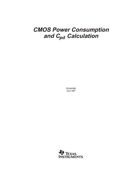 Cmos Power Consumption And Cpd Calculation