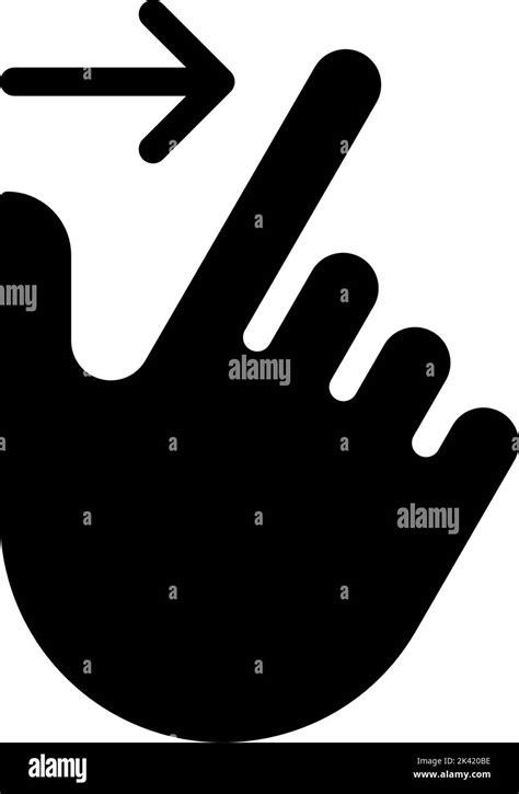 Edge Swipe Black Glyph Icon Stock Vector Image And Art Alamy